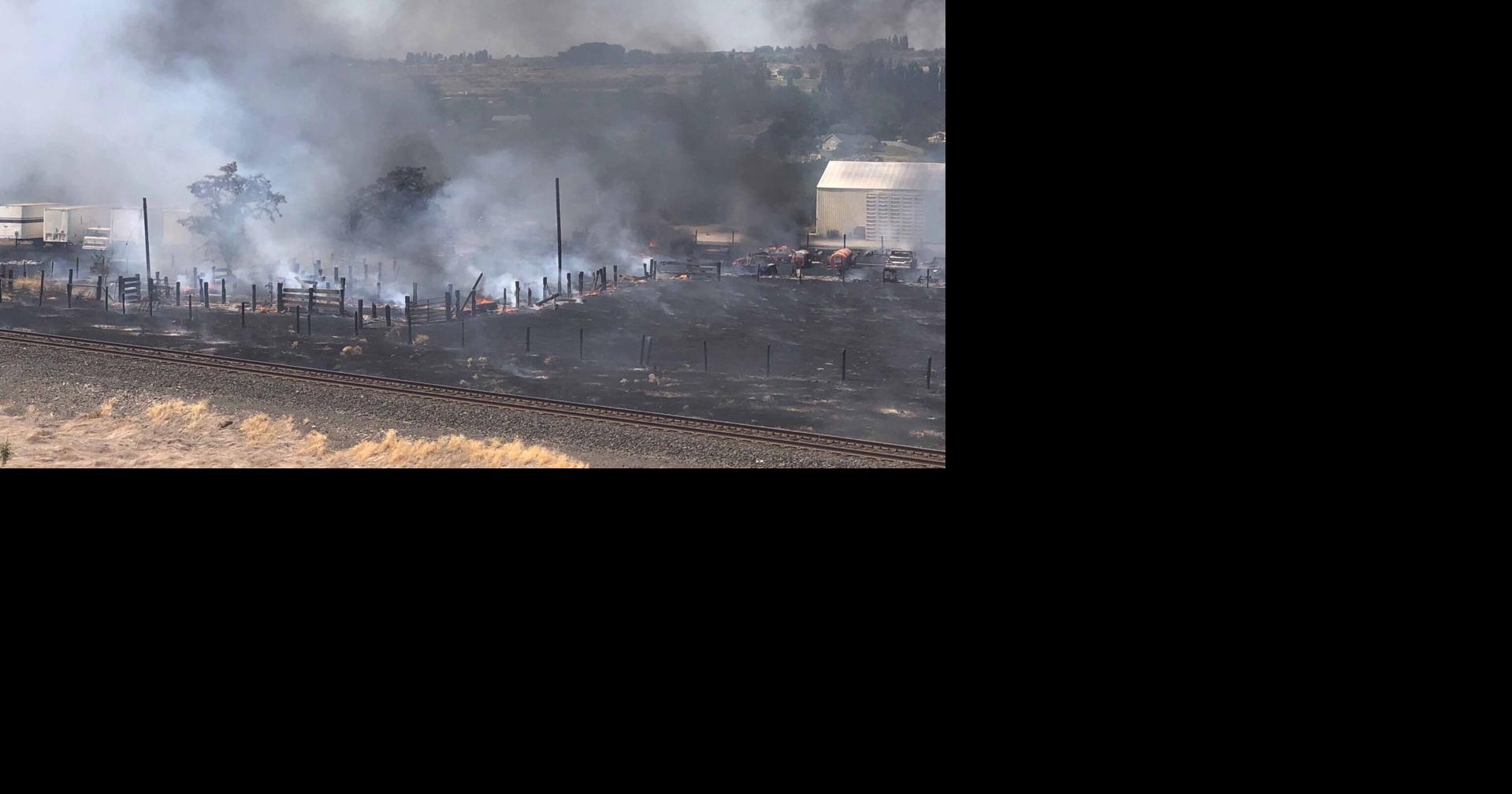 100-acre fire outside Prosser destroys vehicles | Local News ...