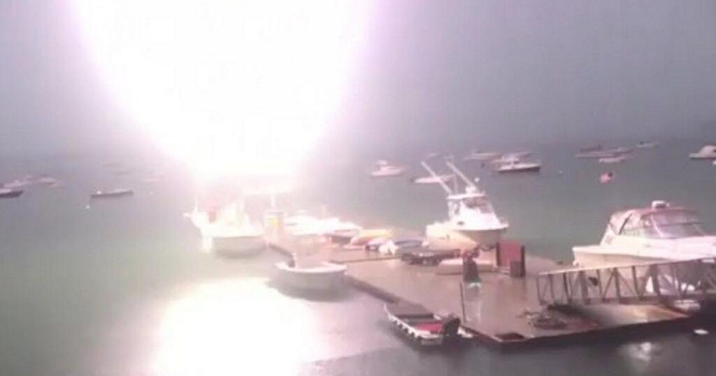Shocking moment as lightning strikes boat in Boston | Lifestyle ...