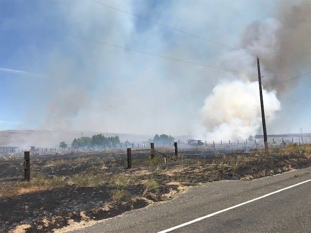 The Vantage Highway & Cow Canyon wildfires are almost completely ...