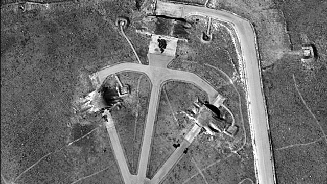 Syria airfield: Before and after | National News | applevalleynewsnow.com