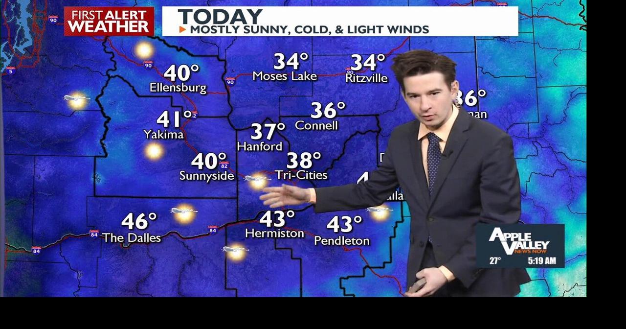 Sunshine and cold for Monday, gloomy weather creeps back for Tuesday ...