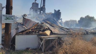 Firefighters worked through the morning to put out old grain mill fire ...