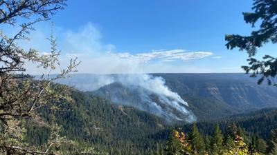 Slick Ear Fire sends smoke into the air above Umatilla National Forest ...