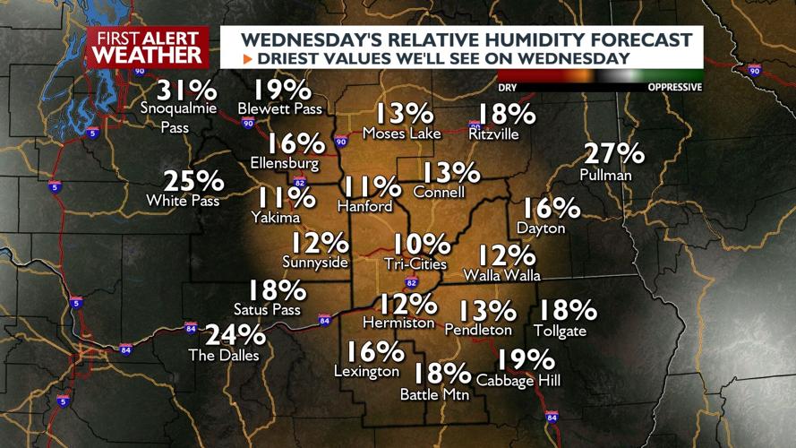 Dangerous heat Monday, dangerous fire weather Tuesday through Thursday ...