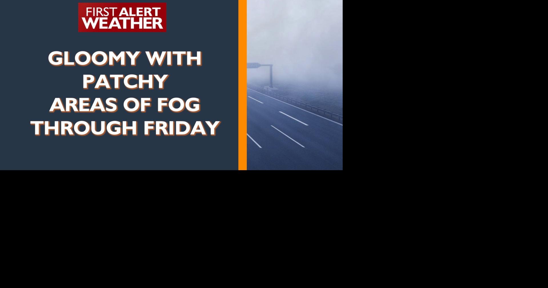 More gloomy & foggy days ahead of us through Friday, shower chances ...