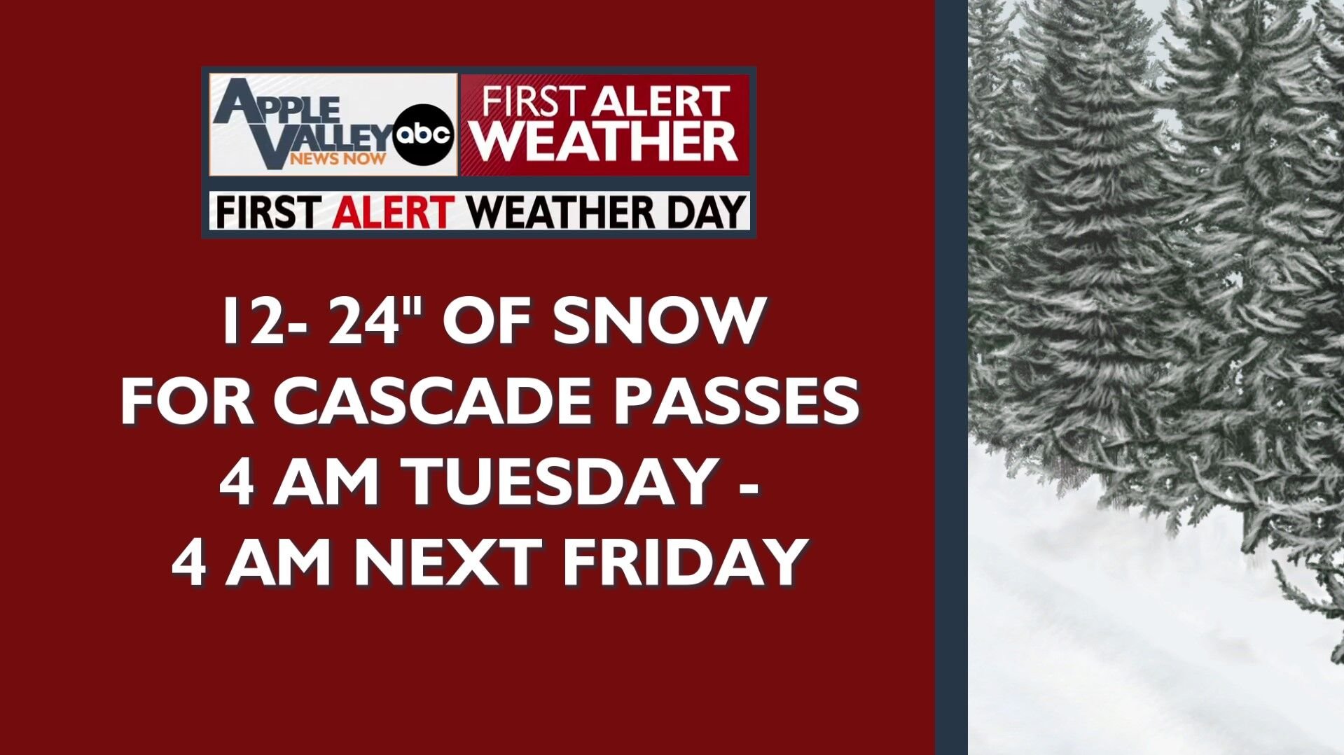 First Alert Weather Day: Snow | | applevalleynewsnow.com