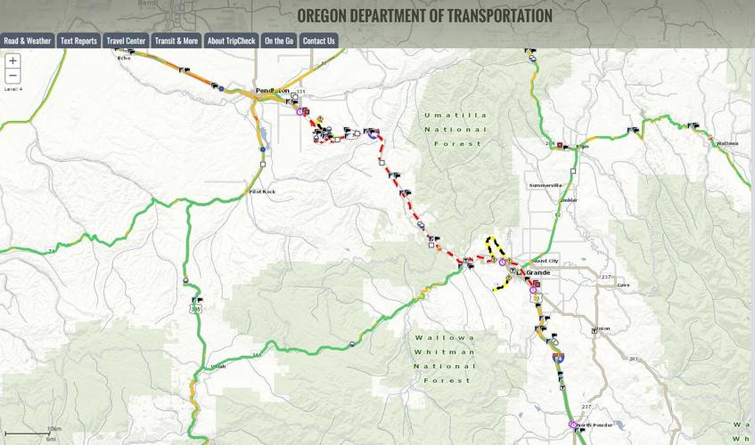 UPDATE: I-84, OR 204 open, winter conditions causing slick roads ...