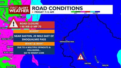 I-90 westbound closed near Easton due to multiple spinouts and ...