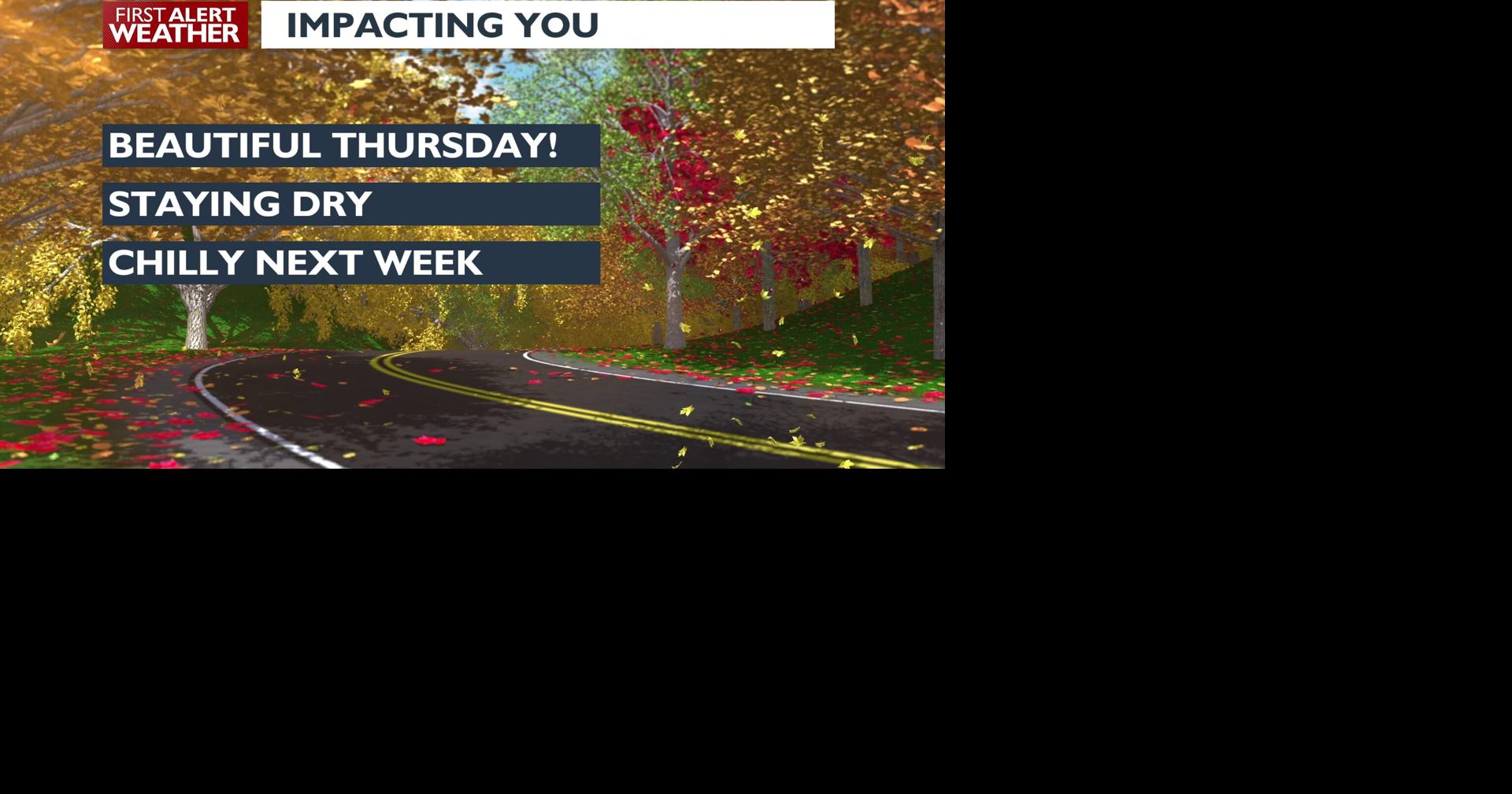 First Alert Weather - What a gorgeous Thursday, with much cooler temps ...