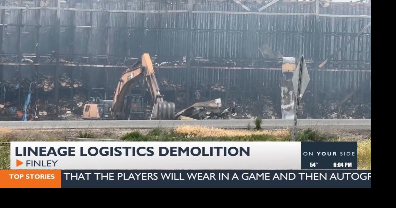 Demolition of Lineage Logistic warehouse started Tuesday, in Finley ...
