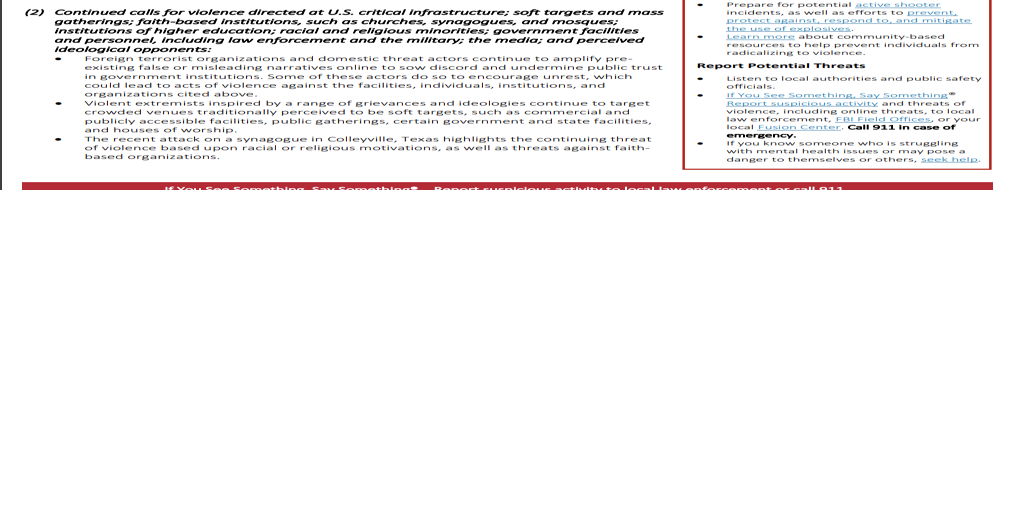 Department Of Homeland Security Warns Of Increasing Threats From ...