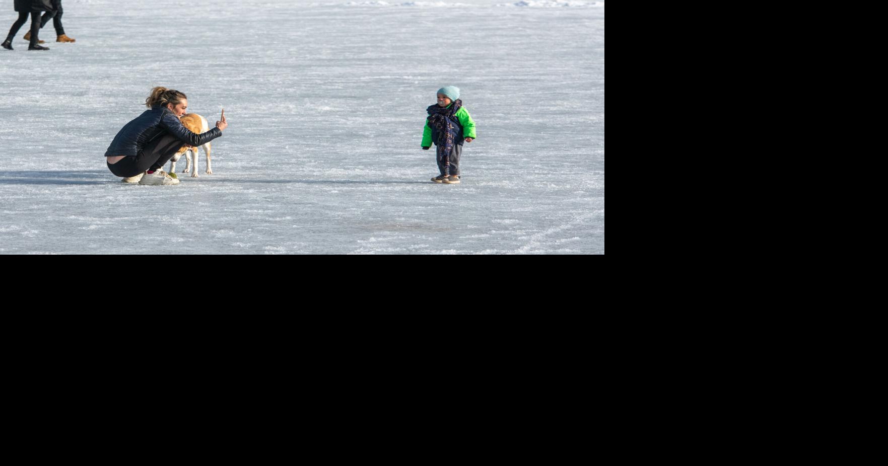 A little fun at the frozen Maroon Bells lake | Multimedia ...