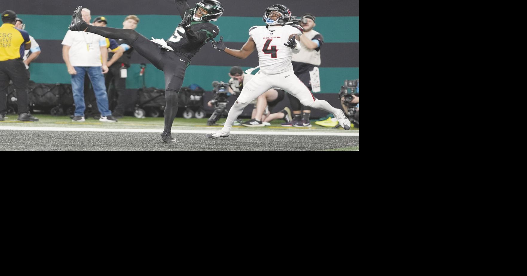 Wilson makes eye-popping TD catch, Jets beat Texans to snap five-game ...