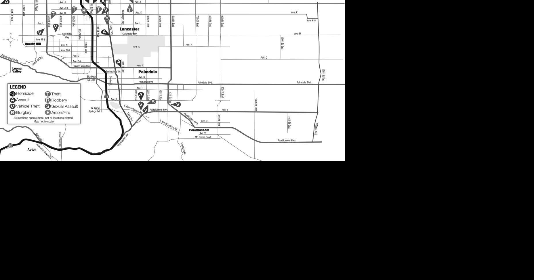 Antelope Valley Crime Map, May 22, 2020 | Local News | avpress.com