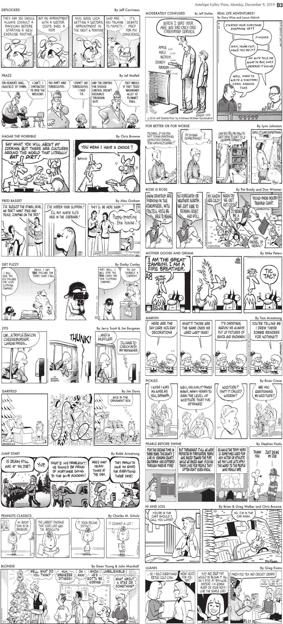 December 9, 2019, Comics | Puzzles Comics | avpress.com