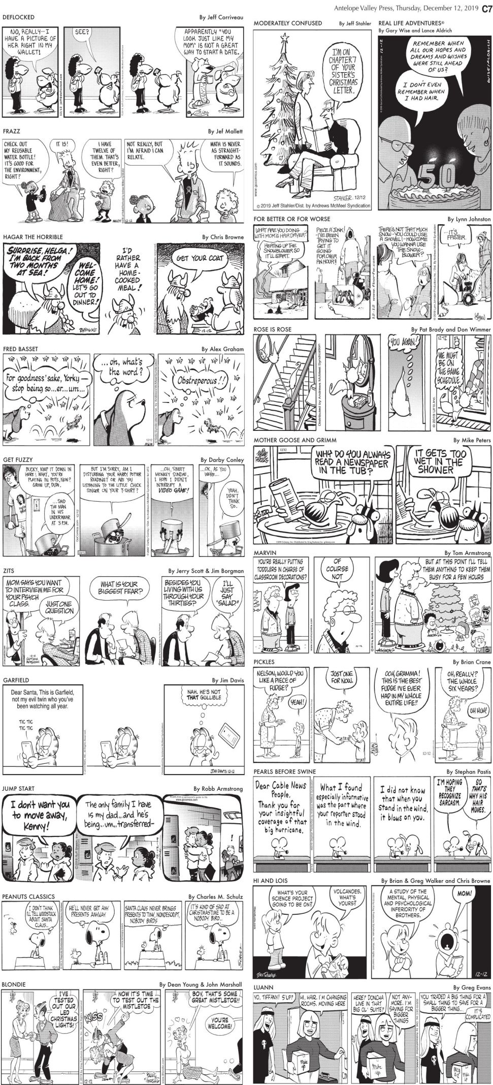 December 12, 2019, Comics | Puzzles Comics | avpress.com