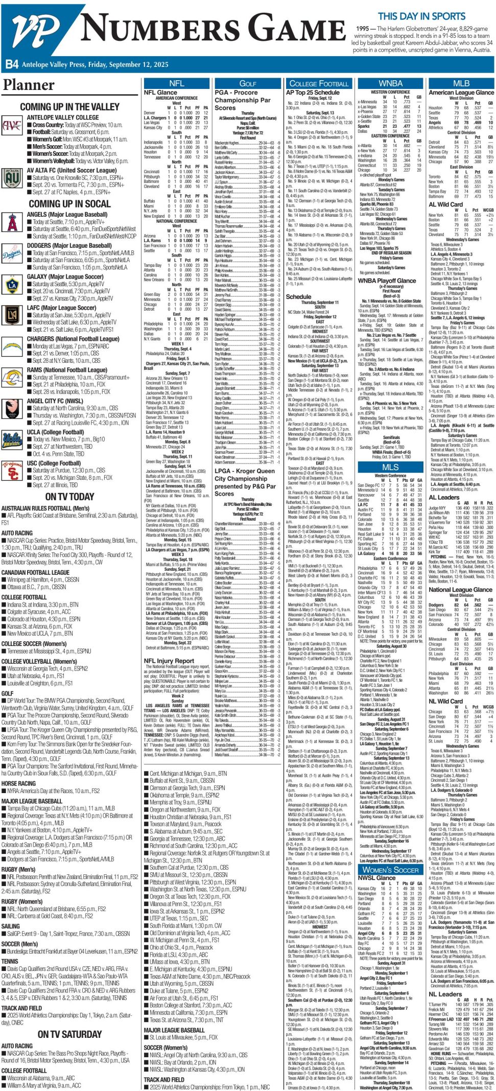 Numbers Game | Sports | avpress.com