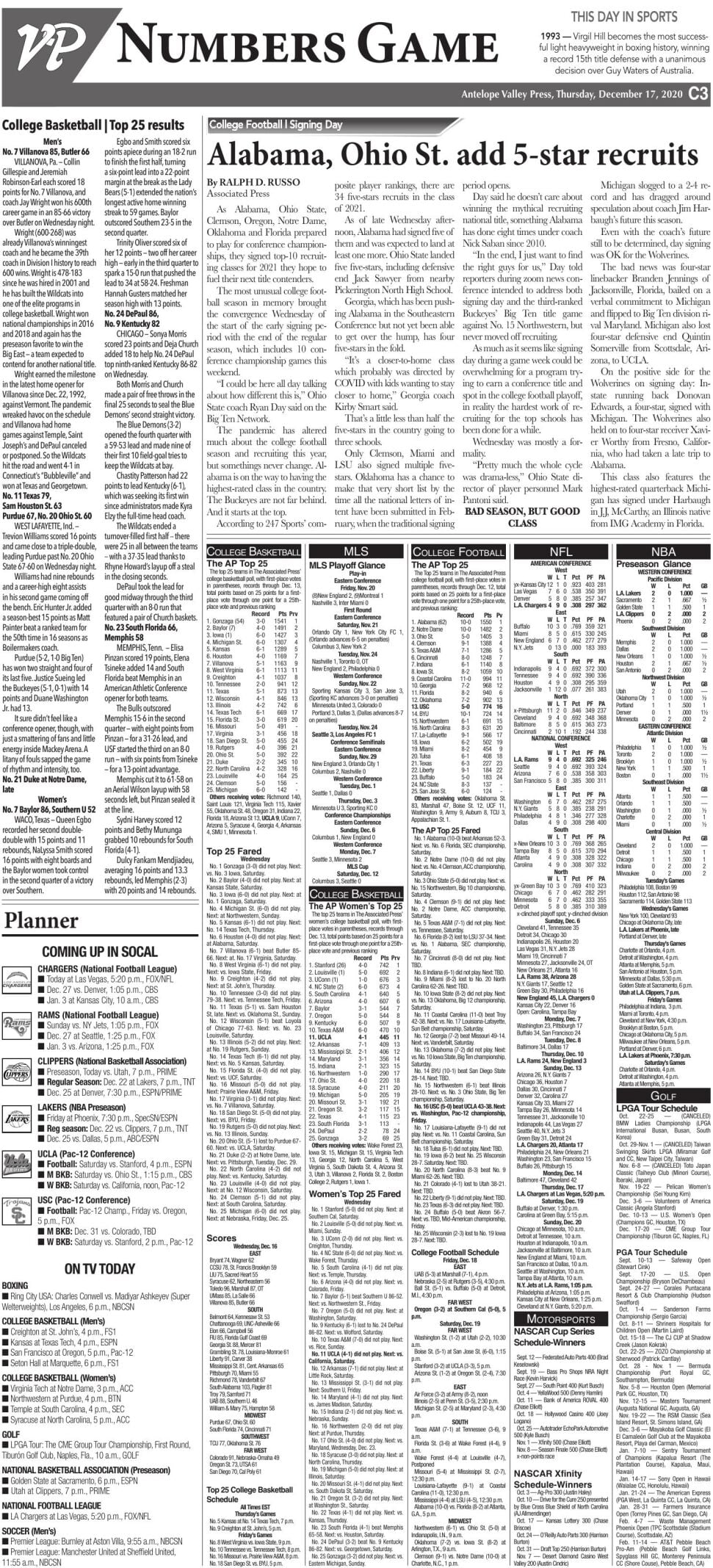 Numbers Game | Sports | avpress.com