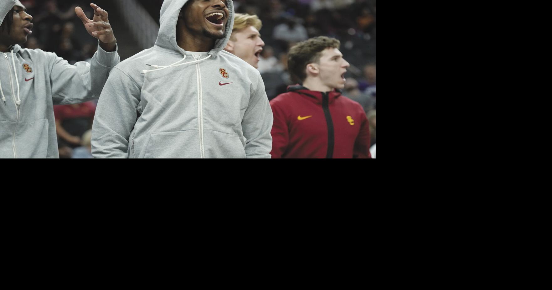 Bronny watches USC win | Sports | avpress.com