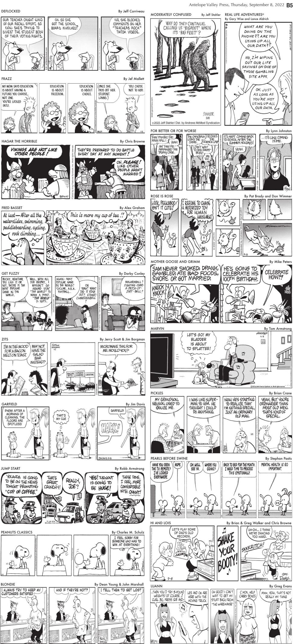 Comics, Sept. 8, 2022 | Puzzles Comics | avpress.com