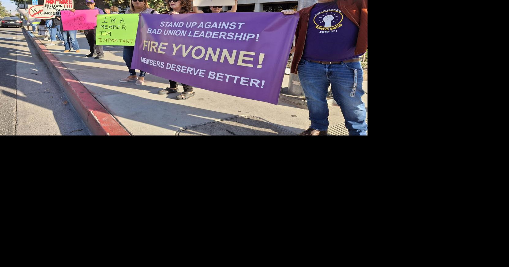 JOSE GASPAR: SEIU 521 union members picket against their leadership ...