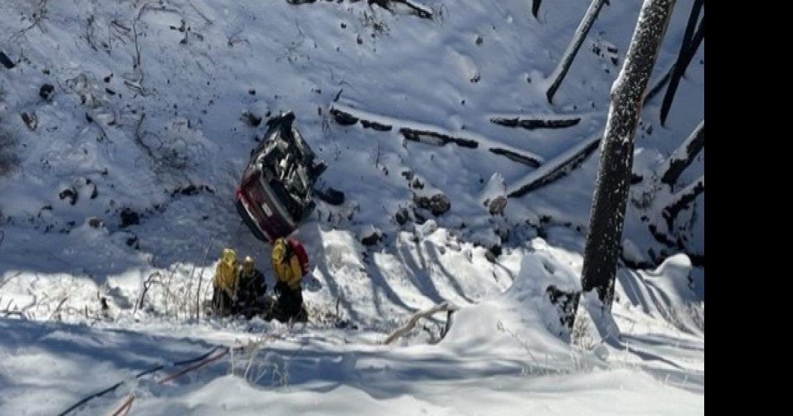 Rope system used to rescue person who plunged into icy ravine | News ...