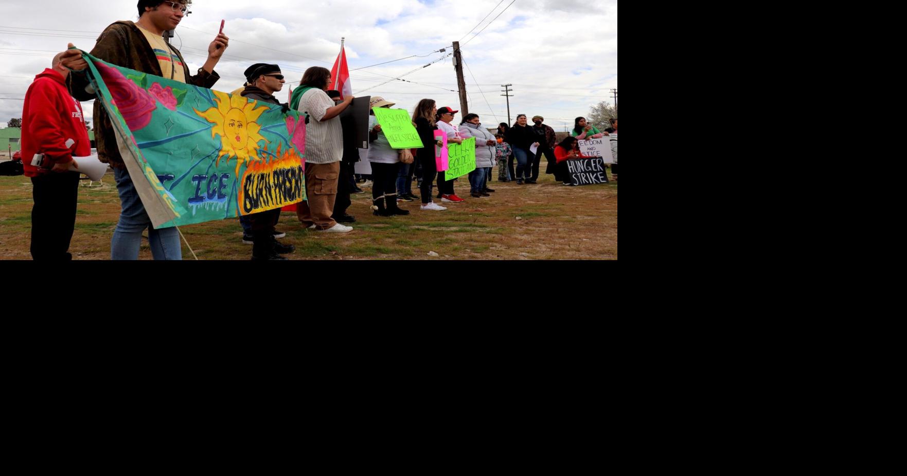 Supporters rally on day 17 of Mesa Verde, Golden State Annex hunger ...