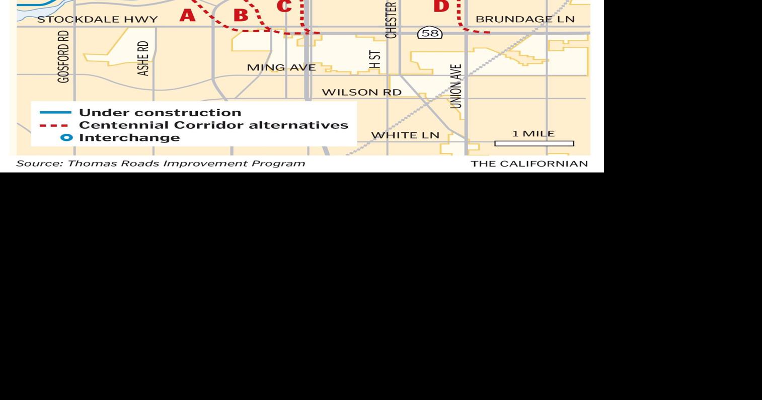 Caltrans recommends Alternative B route for Centennial Corridor ...