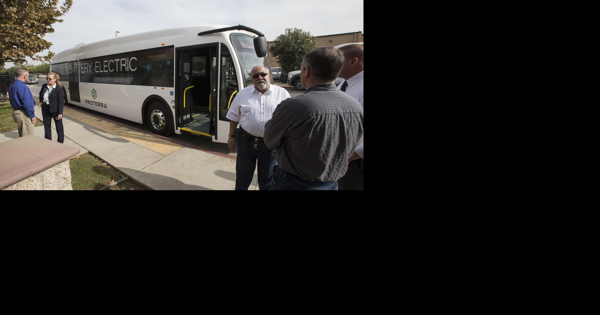 Arvin debuts electric bus it hopes will spur change throughout region ...