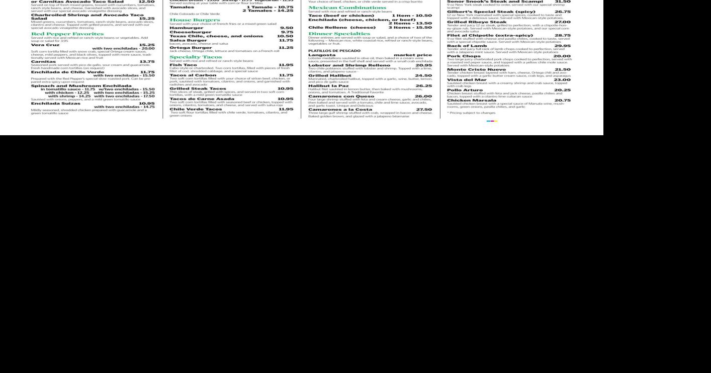 Red Pepper Restaurant | What's on the Menu | bakersfield.com