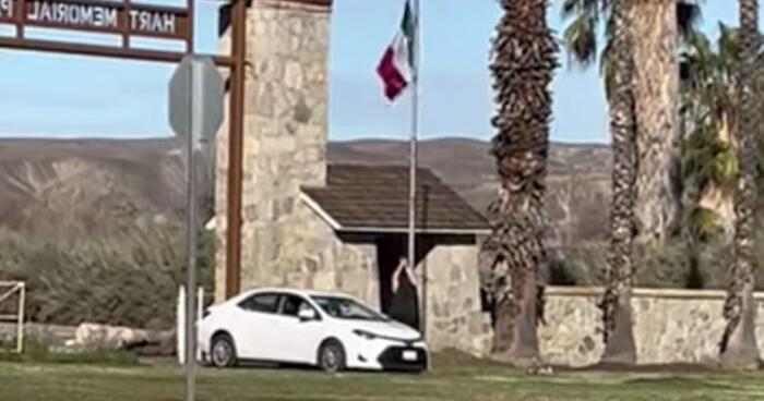 KCSO arrests woman videotaped raising Mexican flag over Hart Park ...