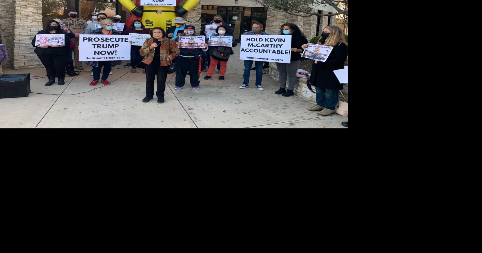 Protest in front of McCarthy's office marks Jan. 6 attack anniversary ...