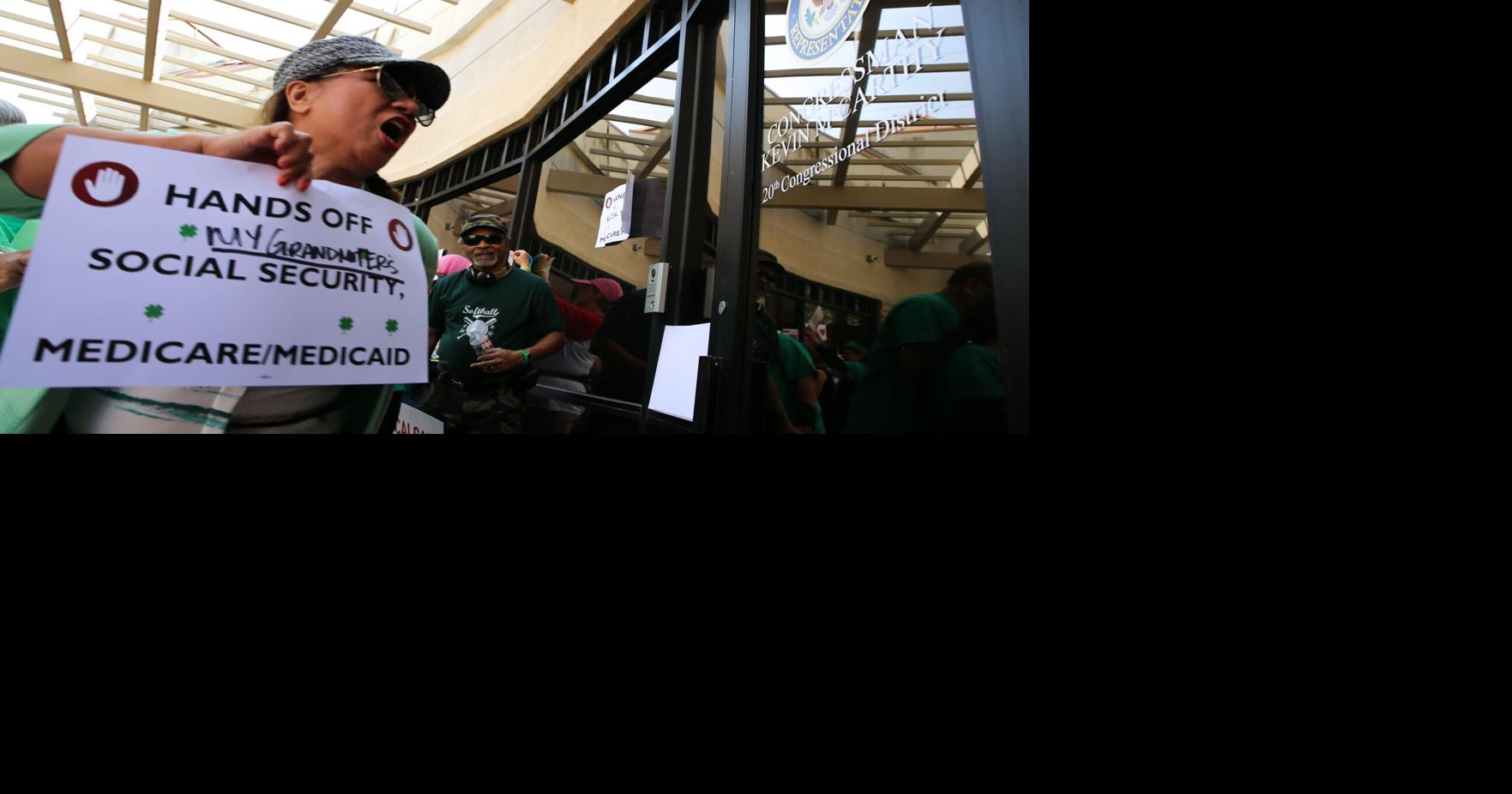 Hundreds protest in Bakersfield against any Medicare, Social Security ...