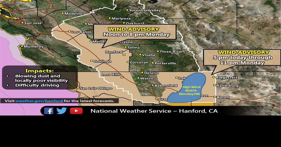High winds coming to mountains, desert | Breaking | bakersfield.com