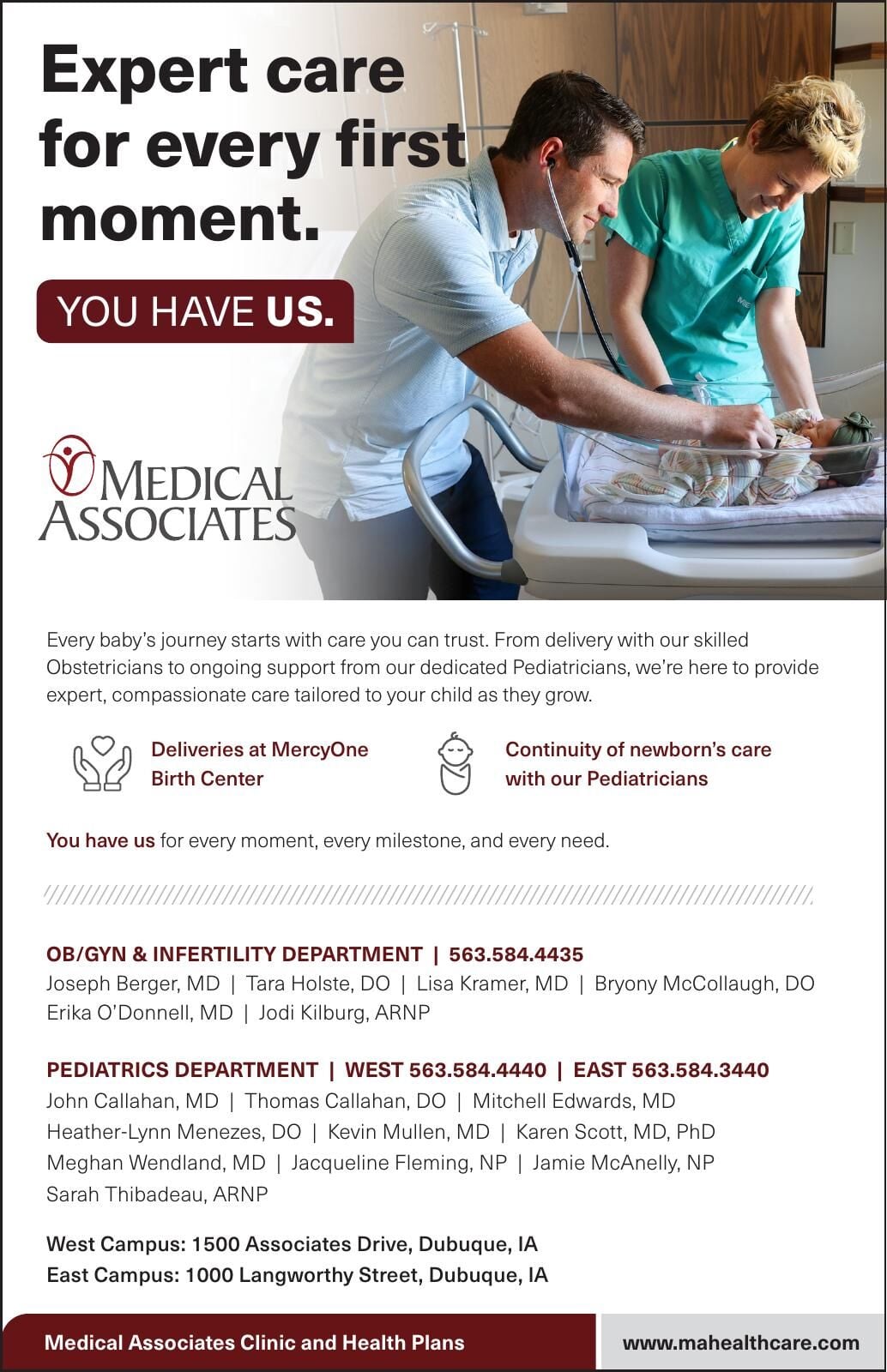Medical Associates Expert Care for Every First Moment | Medical Care ...