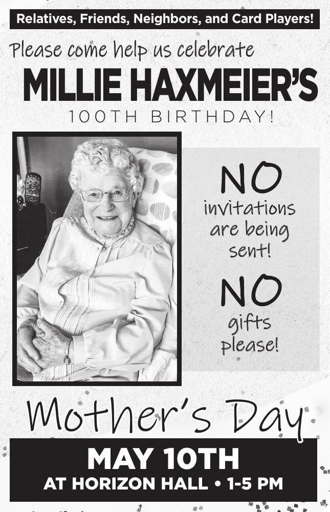 100th Birthday Party | Announcements More | bellevueheraldleader.com