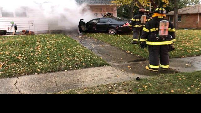 Beloit police: No injuries after car crashes into home, catches fire ...