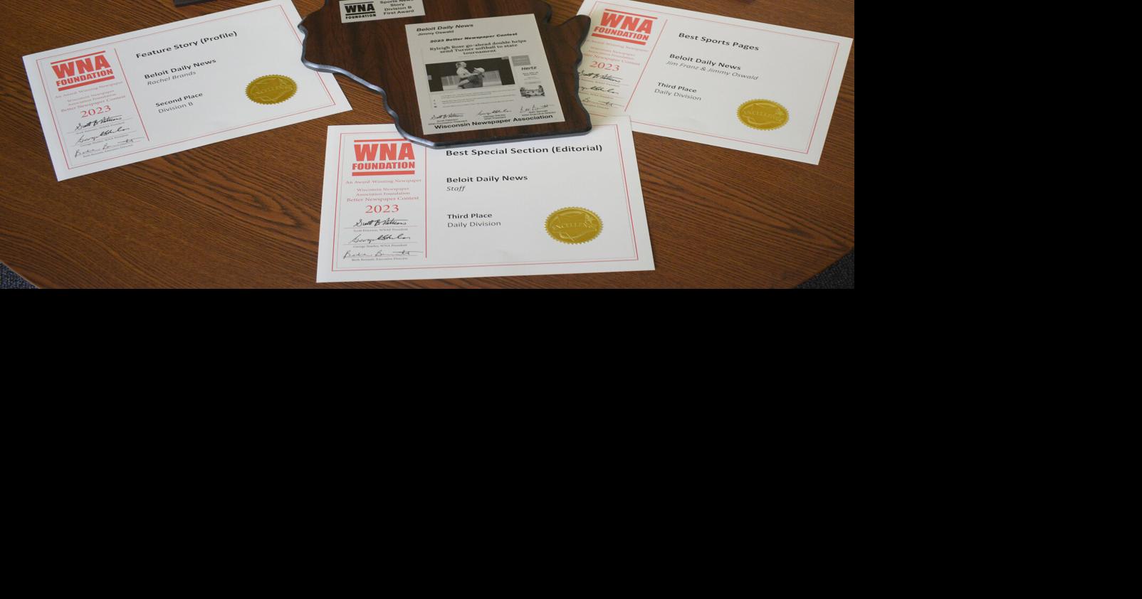 Beloit Daily News earns several awards from Wisconsin Newspaper ...