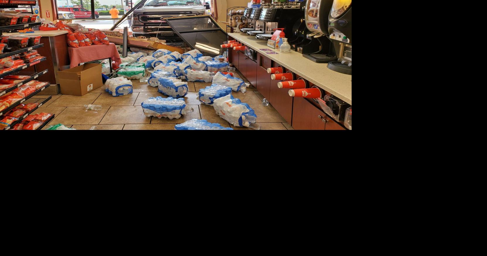 No injuries reported after truck crashes into Casey's store in Roscoe ...