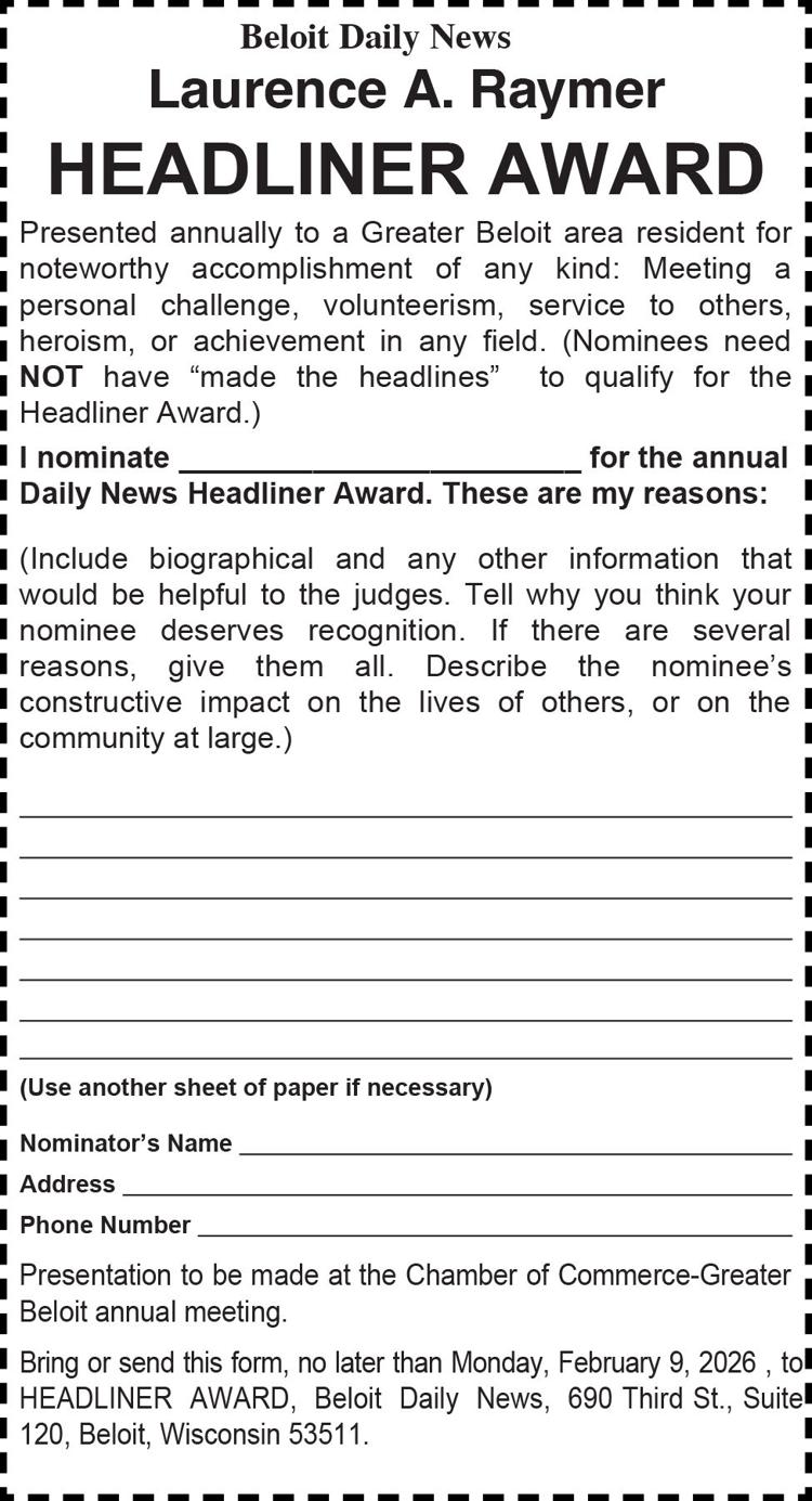 Headliner Award nominations sought | No Meter | beloitdailynews.com