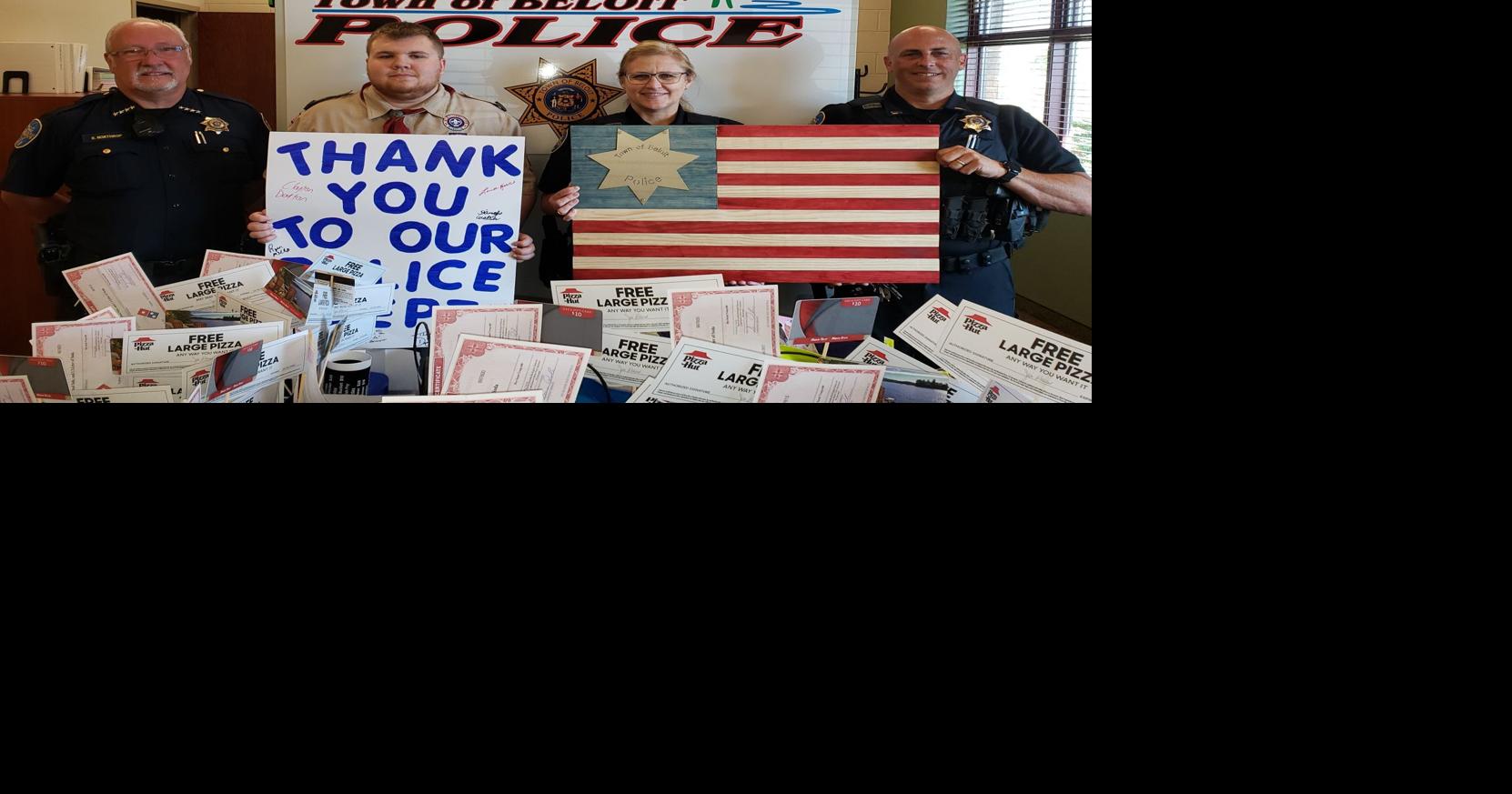 Eagle Scout, honors Town of Beloit police | Education | beloitdailynews.com