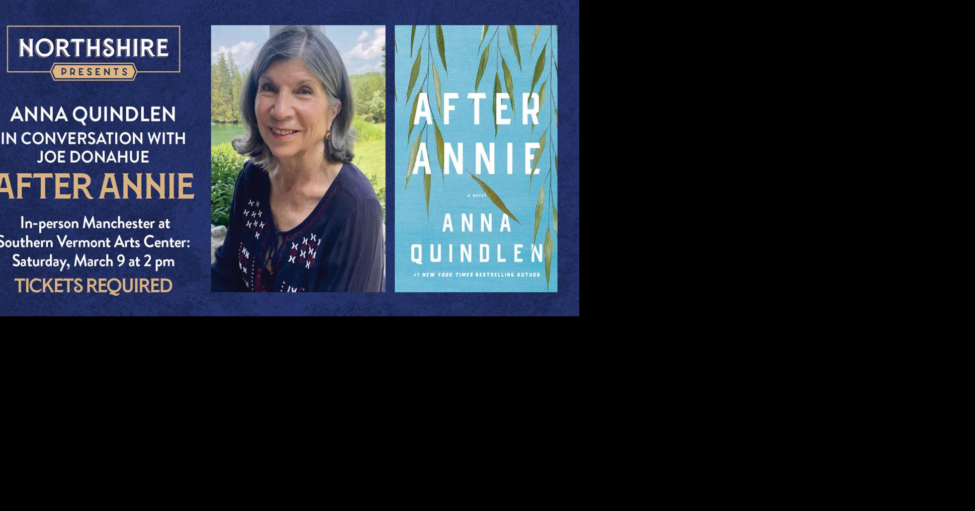 Northshire Bookstore, SVAC present bestselling author Anna Quindlen ...