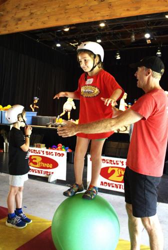 The circus is coming to town! Youngsters learn to juggle, pogo and more ...