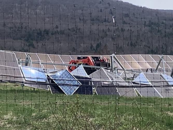 Wind damage, fire lead to questions about solar array | Local News ...