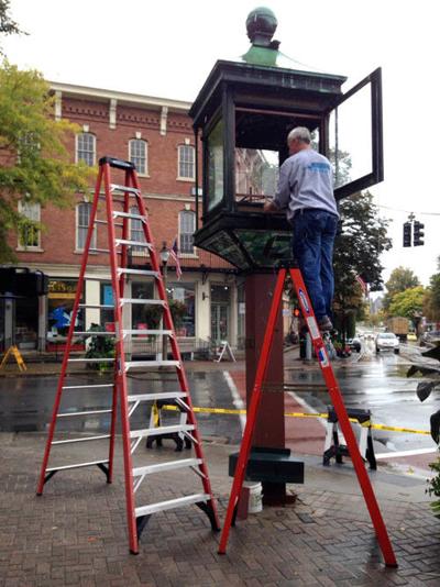 Historic clock at Bennington's Four Corners once again ticking away ...