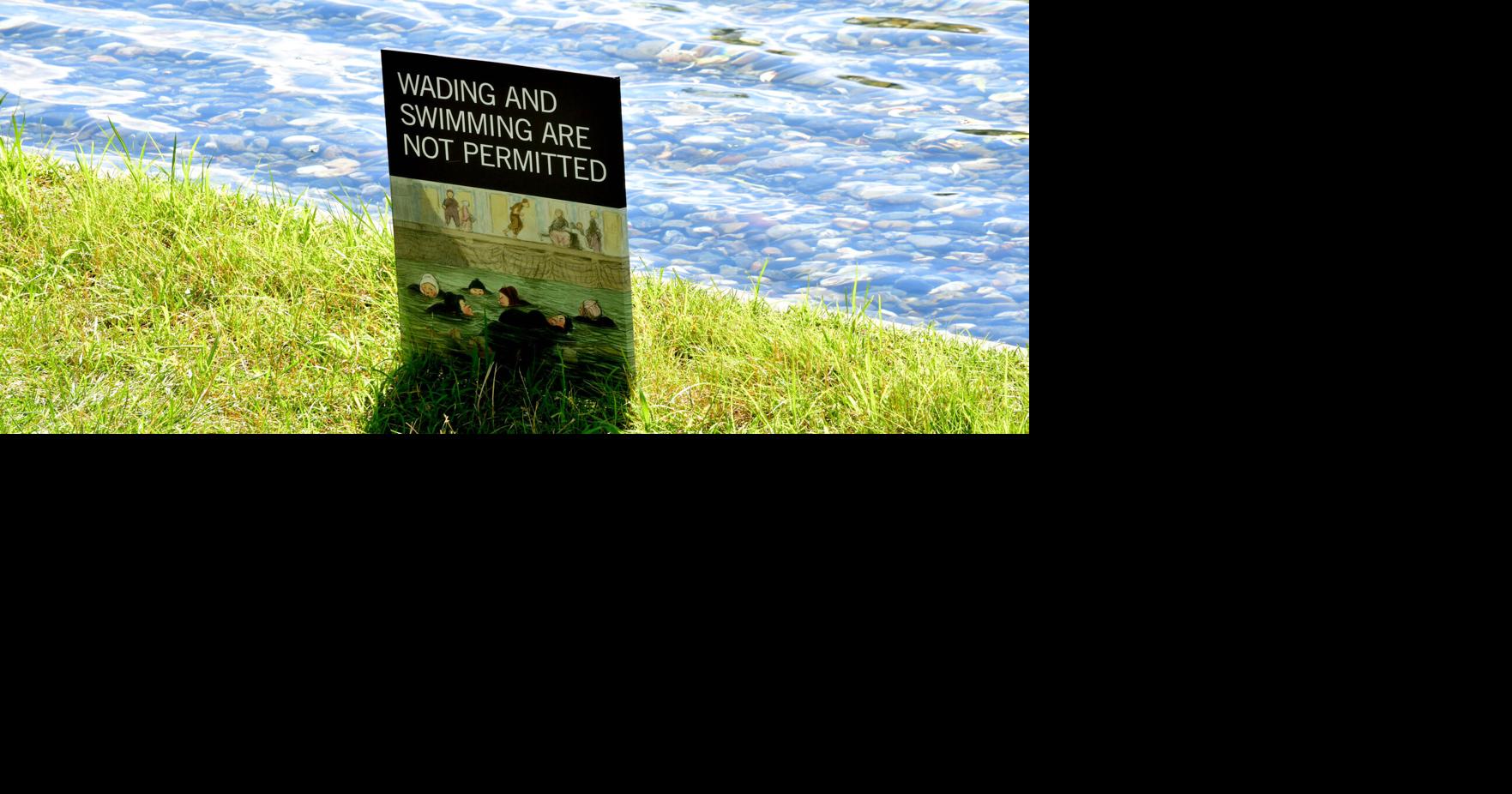 A sign says swimming and wading are not permitted | | berkshireeagle.com