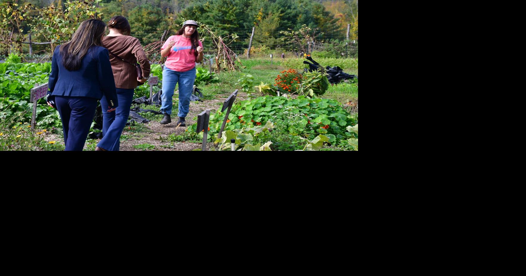 A woman speaks outside to a tour | | berkshireeagle.com
