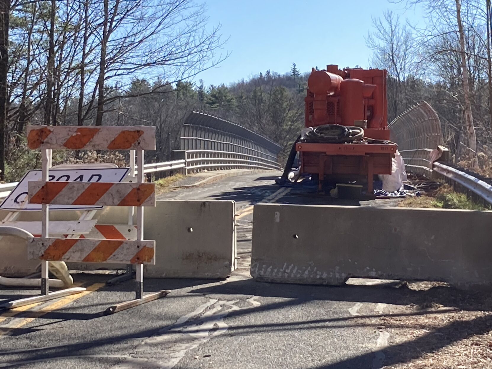The Werden Road bridge is now closed. It's one of six bridges over the ...
