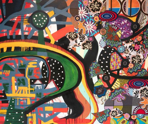 Danny Simmons' vibrant art brightens the Corridor '62 gallery at ...