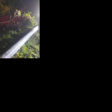 A Sandisfield fire tanker crashed and rolled down an embankment in ...